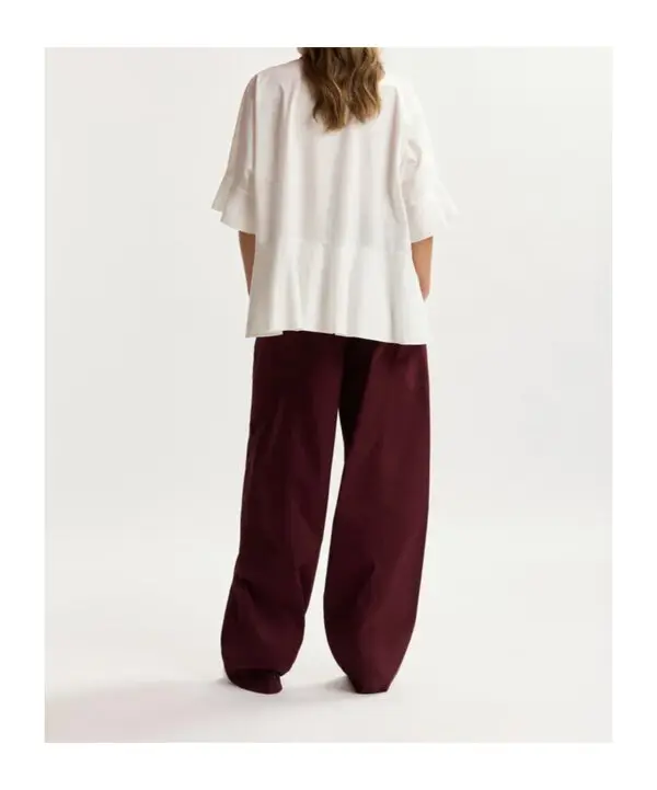 Essentiel Antwerp Tapered Cotton Pants With Twisted Seams