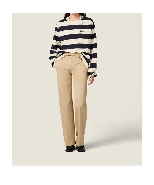 Miu Miu Striped Jersey T-shirt