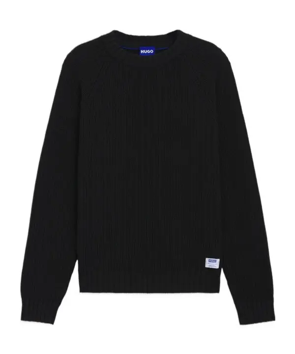 Hugo Boss Rib-knit Sweater In Cotton