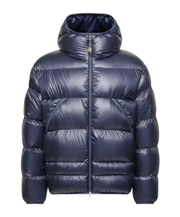 Moncler Anapo Hooded Mid-length Down Jacket - Gray-blue