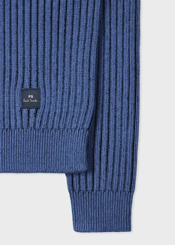 Paul Smith Ribbed-knit Logo-patch Sweater