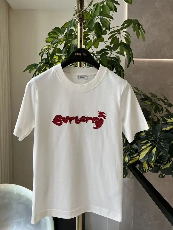 Burberry Heart Logo Cotton T-shirt - Gray