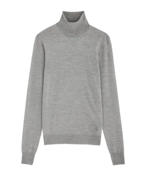 Saint Laurent Cassandre Fine-knit Wool Jumper
