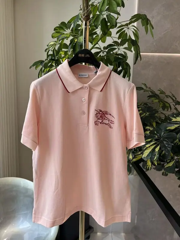 Burberry Heart Knight Cotton Polo Shirt - Nude