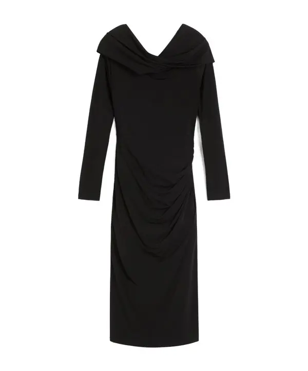 Max Mara Draped Off-shoulder Midi Dress