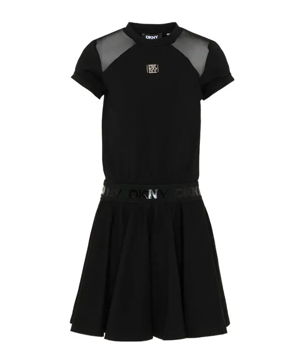 Dkny Mesh Panel A-line Dress