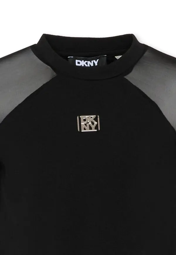 Dkny Mesh Panel A-line Dress