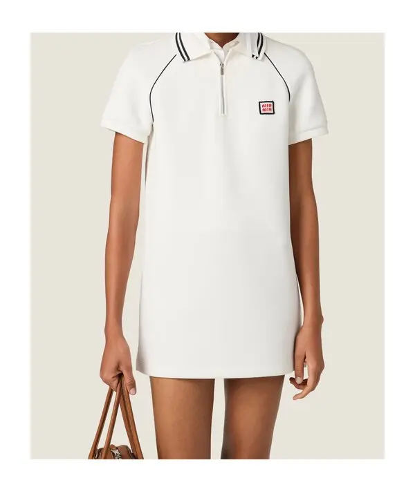 Miu Miu Bonded Cotton Piqué Minidress