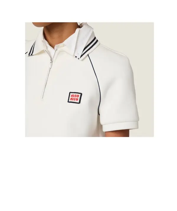 Miu Miu Bonded Cotton Piqué Minidress