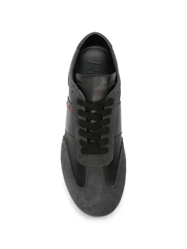 Marni Panelled Logo Embroidered Sneakers