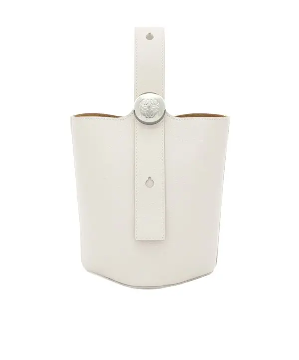 Loewe Mini Pebble Bucket Bag In Soft Grained Calfskin - Nude