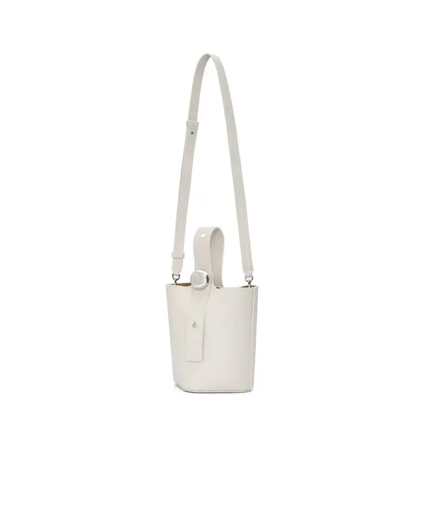 Loewe Mini Pebble Bucket Bag In Soft Grained Calfskin - Nude