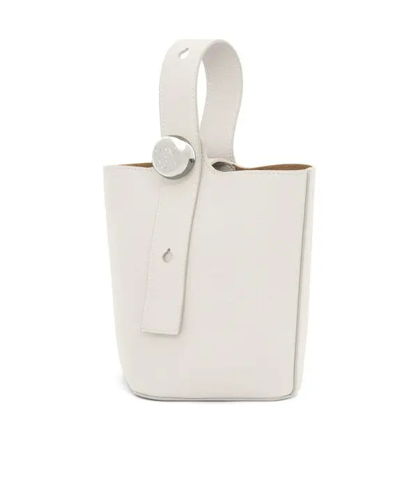 Loewe Mini Pebble Bucket Bag In Soft Grained Calfskin - Nude