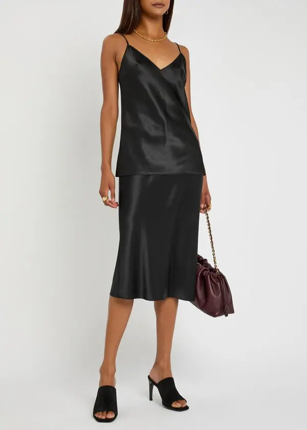 JOSEPH Clea Silk Top - Black
