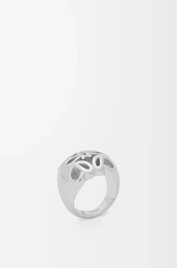 Loewe Sterling Anagram Bombe Signet Ring