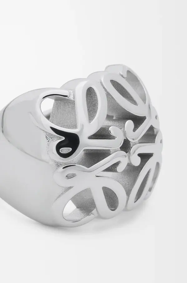 Loewe Sterling Anagram Bombe Signet Ring