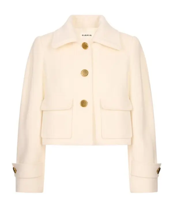 P.a.r.o.s.h Button-front Long-sleeve Casual Jacket