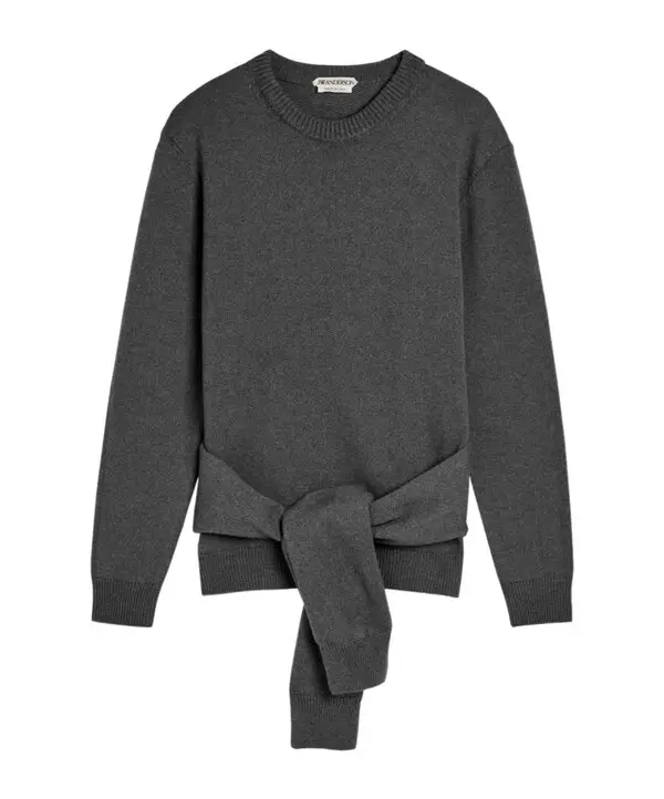 J.W.ANDERSON Waist Tie Wool-blend Jumper - Black