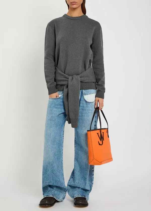 J.W.ANDERSON Waist Tie Wool-blend Jumper - Black