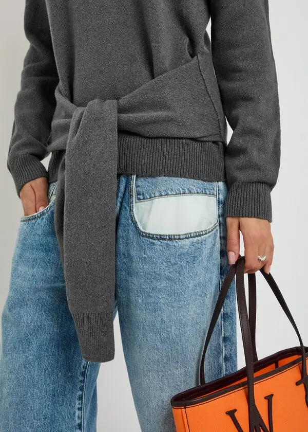 J.W.ANDERSON Waist Tie Wool-blend Jumper - Black