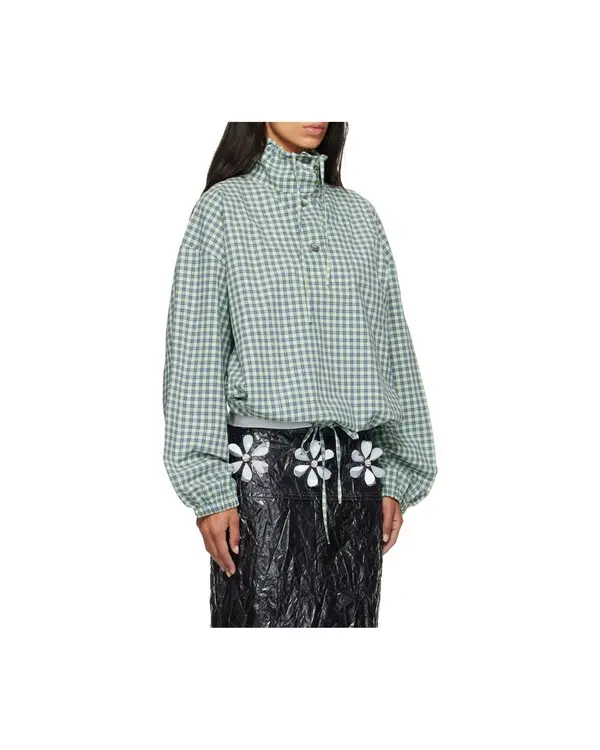 Marni Checked High Neck Blouse