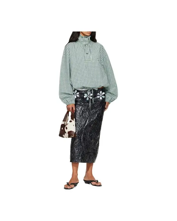 Marni Checked High Neck Blouse