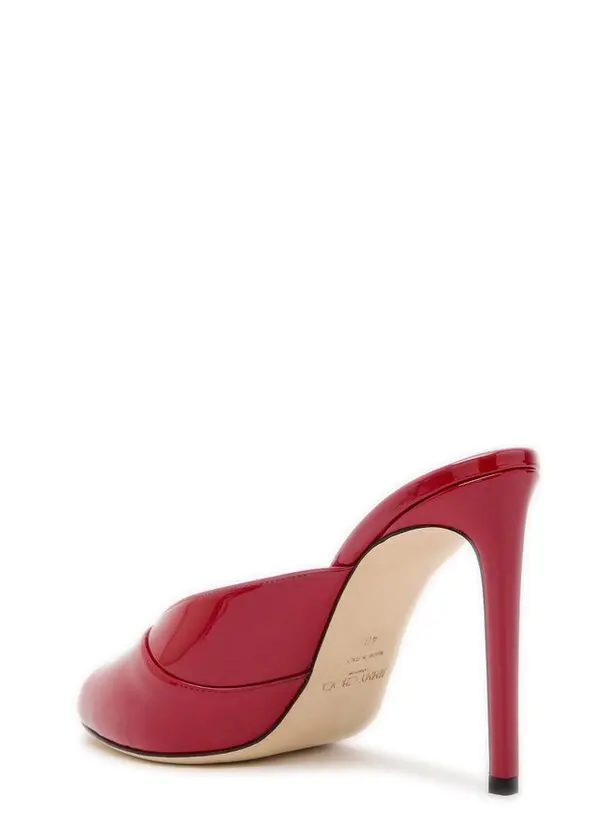 JIMMY CHOO Brigitte 100 Patent Leather Mules