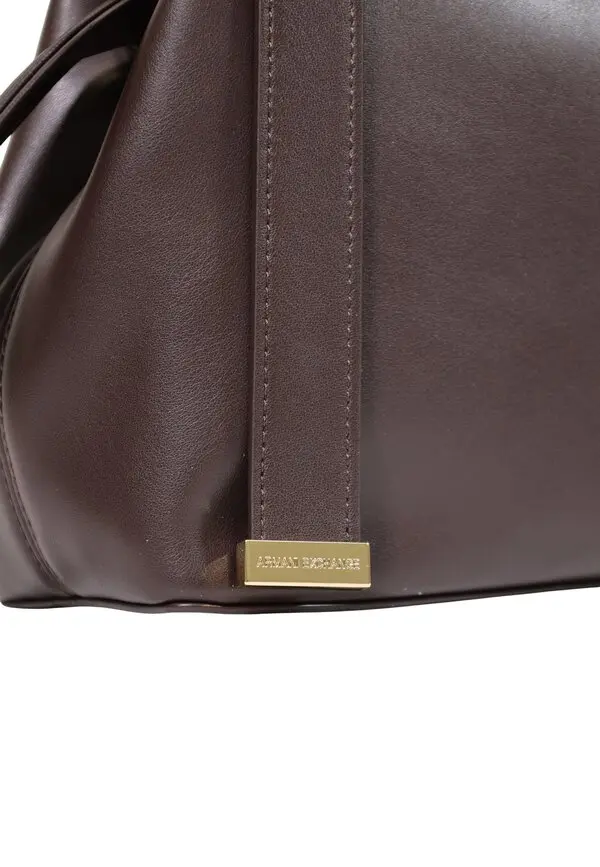 Armani Exchange Zipper Shoulder Bag - Black