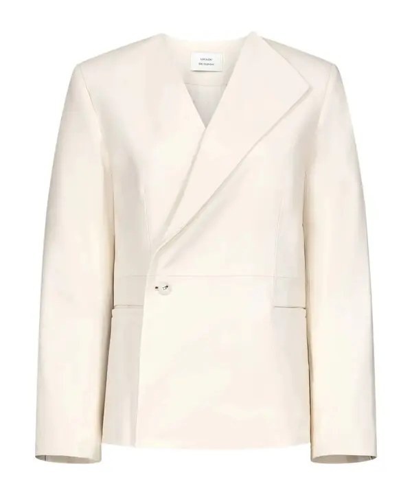 Loulou De Saison Paoli Asymmetric Leather Jacket - Ivory