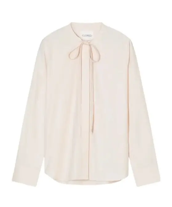 Closed Bow-detail Blouse