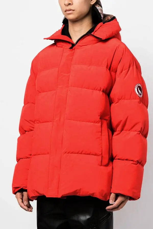 DOUBLET Animal Accent Hooded Padded Down Jacket