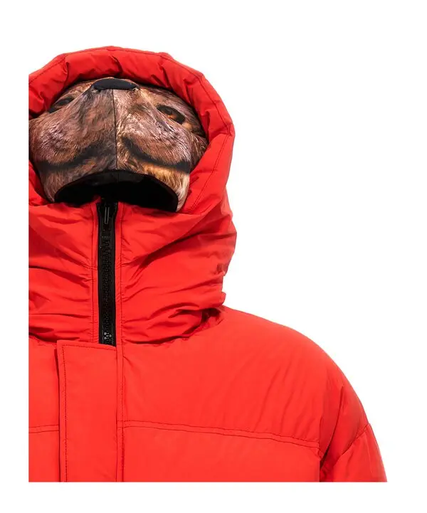 DOUBLET Animal Accent Hooded Padded Down Jacket