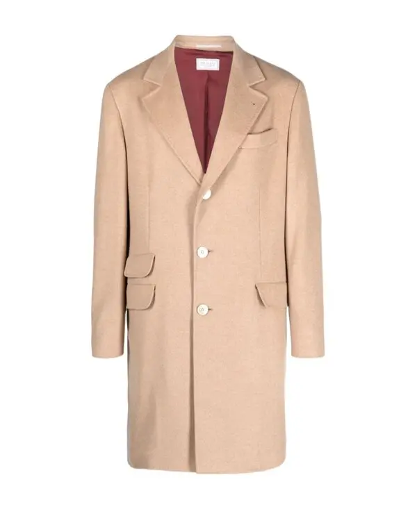 Brunello Cucinelli Single-breasted Cashmere-blend Coat - Nude