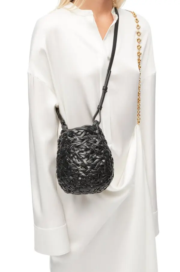 Loewe Small Nest Backet Bag In Calfskin