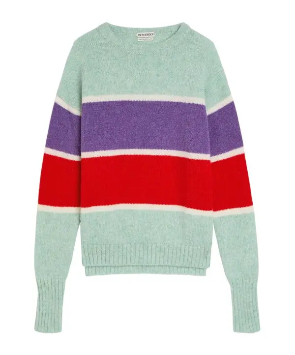 J.W.ANDERSON Striped Crew-neck Wool Jumper