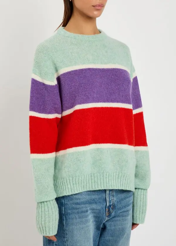 J.W.ANDERSON Striped Crew-neck Wool Jumper