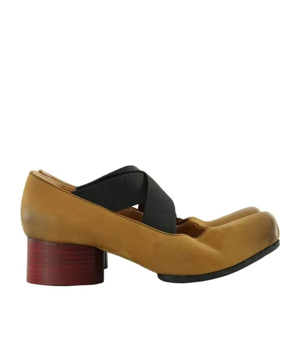 UMA WANG Square-toe Ballet Flats With Crisscross Laces