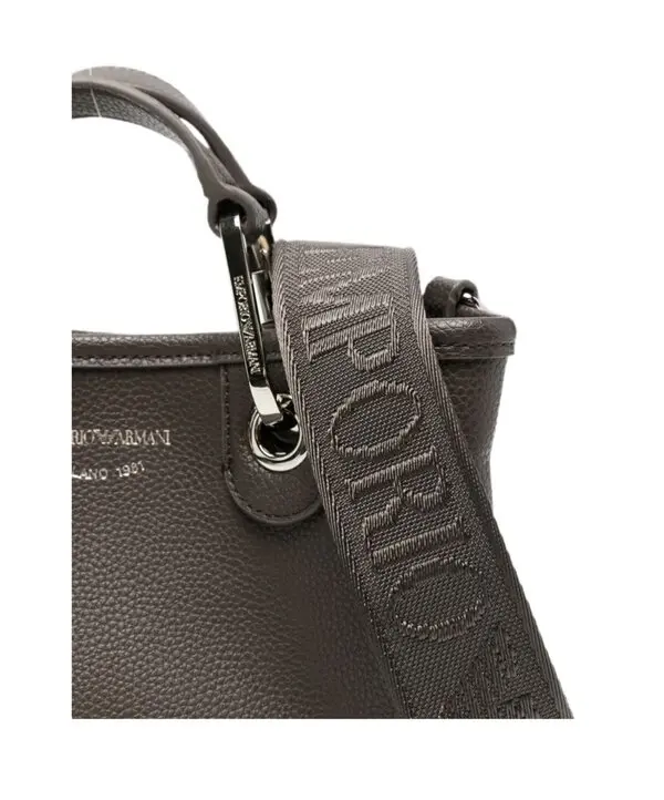 Emporio Armani Mini Myea Pebbled-texture Tote Bag - Black