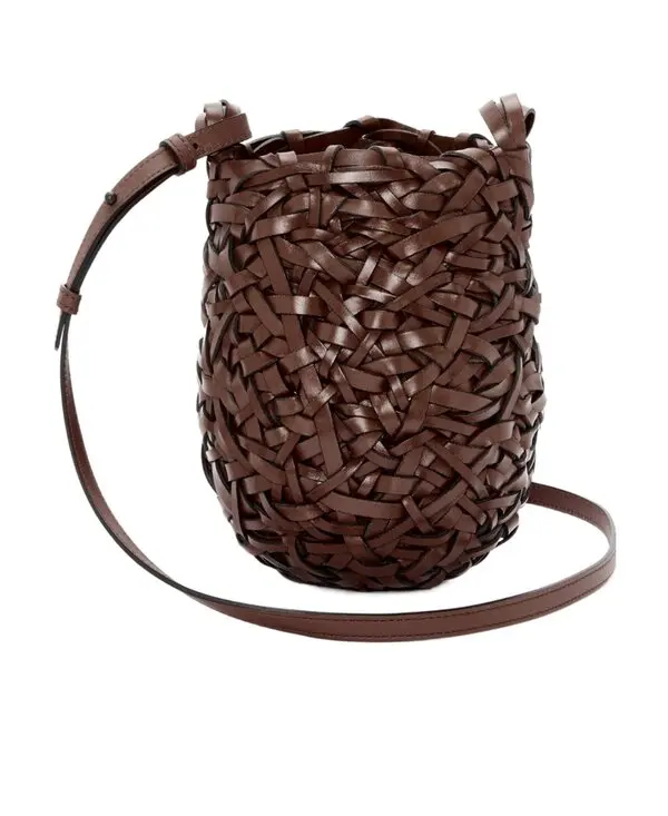 Loewe Small Nest Backet Bag In Calfskin