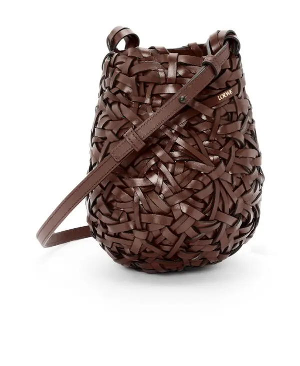 Loewe Small Nest Backet Bag In Calfskin
