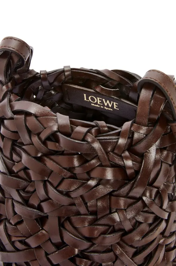 Loewe Small Nest Backet Bag In Calfskin