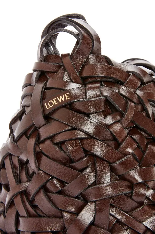 Loewe Small Nest Backet Bag In Calfskin