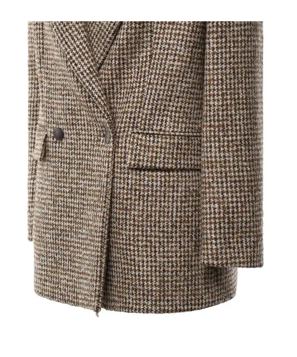 DONDUP Houndstooth Double-breasted Jacket