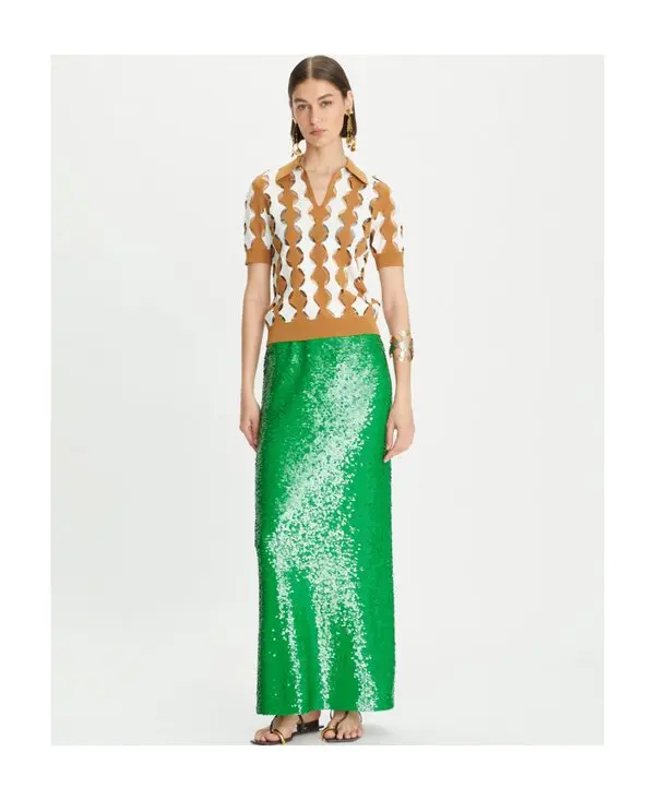 Tory Burch Cut-out Polo Sweater