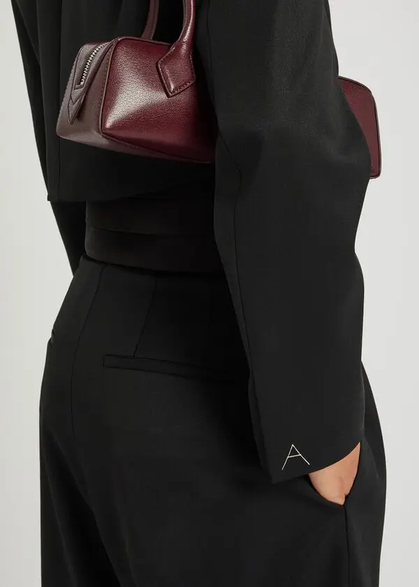Alaïa Cropped Silk And Stretch-wool Jacket