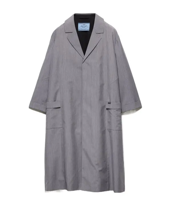 Prada Single-breasted Light Mohair Coat