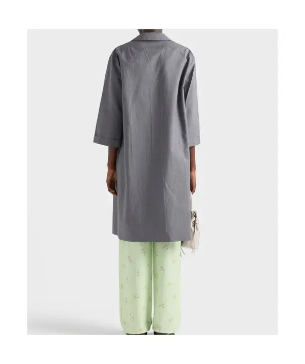 Prada Single-breasted Light Mohair Coat