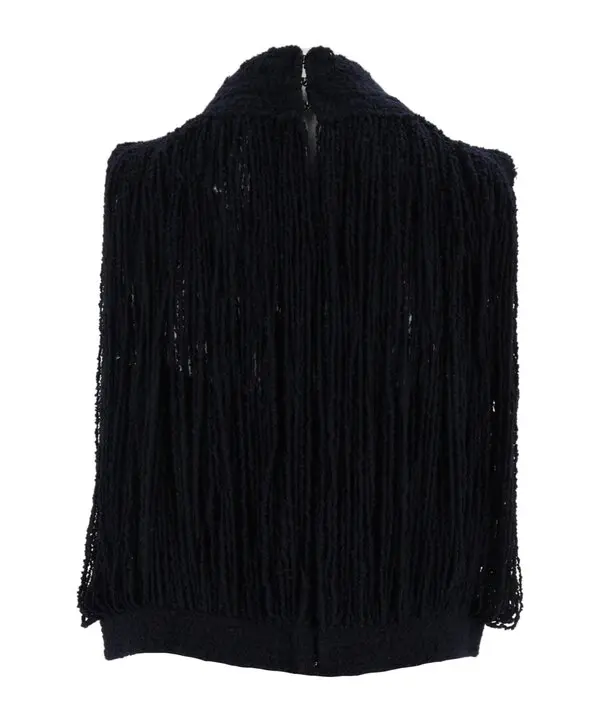 Fabiana Filippi Fringe Detailing High Neck Sleeveless Top
