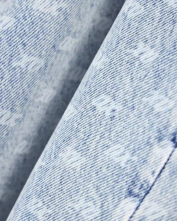 Armani Exchange Oversized Monogram Printed Denim Pants