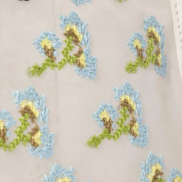 Miu Miu Embroidered Mesh Top-handle Bag